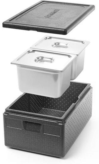 Hendi Zestaw Pojemnik Termoizolacyjny Z Epp Gn1/1 234mm Z 2 Pojemnikami Gn1/2 200mm I 2 ...