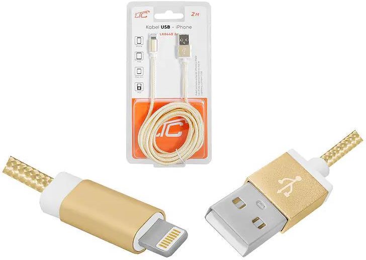Ps Kabel Usb -Iphone 2M, Złoty. (1Lm) - Kable - Opinie i ceny na Ceneo.pl