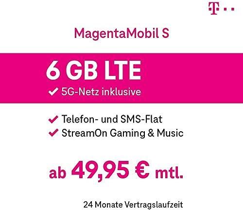 Telekom Magenta Mobil S 6 Gb Lte Do 300 Mbit/S (Telefon I Sms--Flat ...