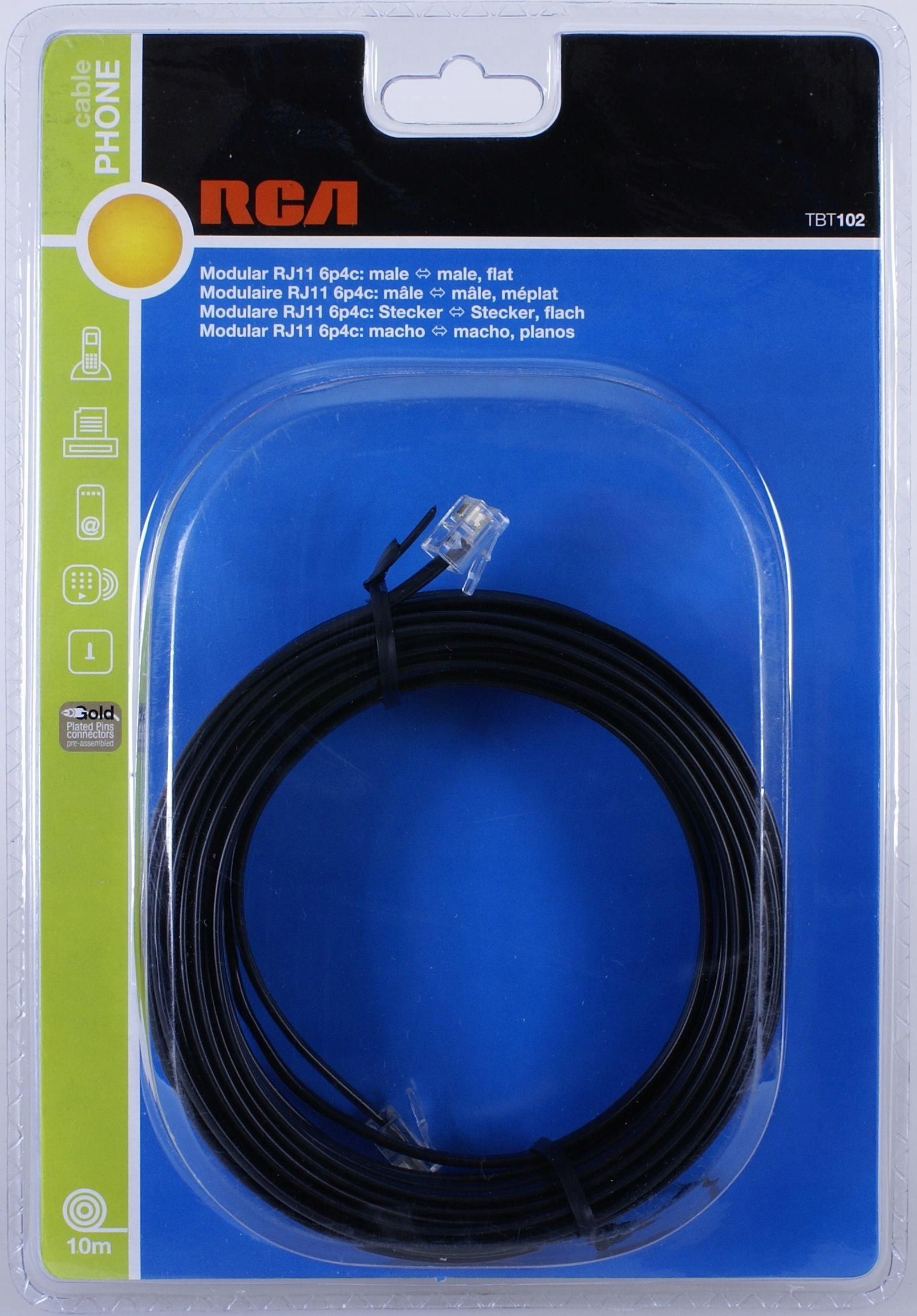 Kabel Telefoniczny Rj11 6P4C M/M Gold 10M. Thomson - Kable - Opinie i ceny na Ceneo.pl