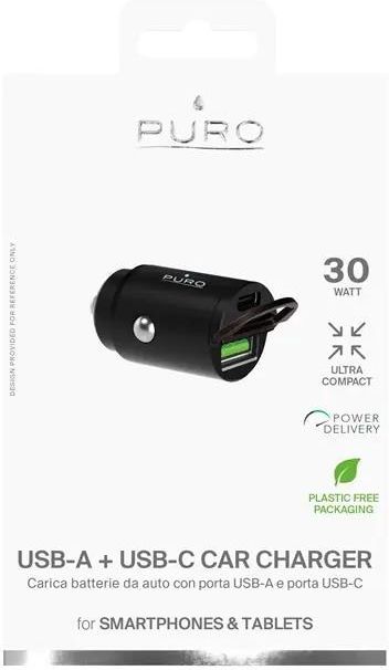 Puro Mini Car Fast Charger – Ładowarka Samochodowa 1 X Usb-A + Usb-C ...
