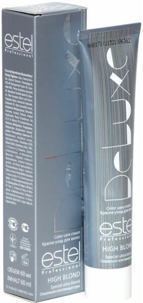 Trwała farba do włosów - Estel Professional De Luxe High Blond 161 - Fioletowo-popielaty ...
