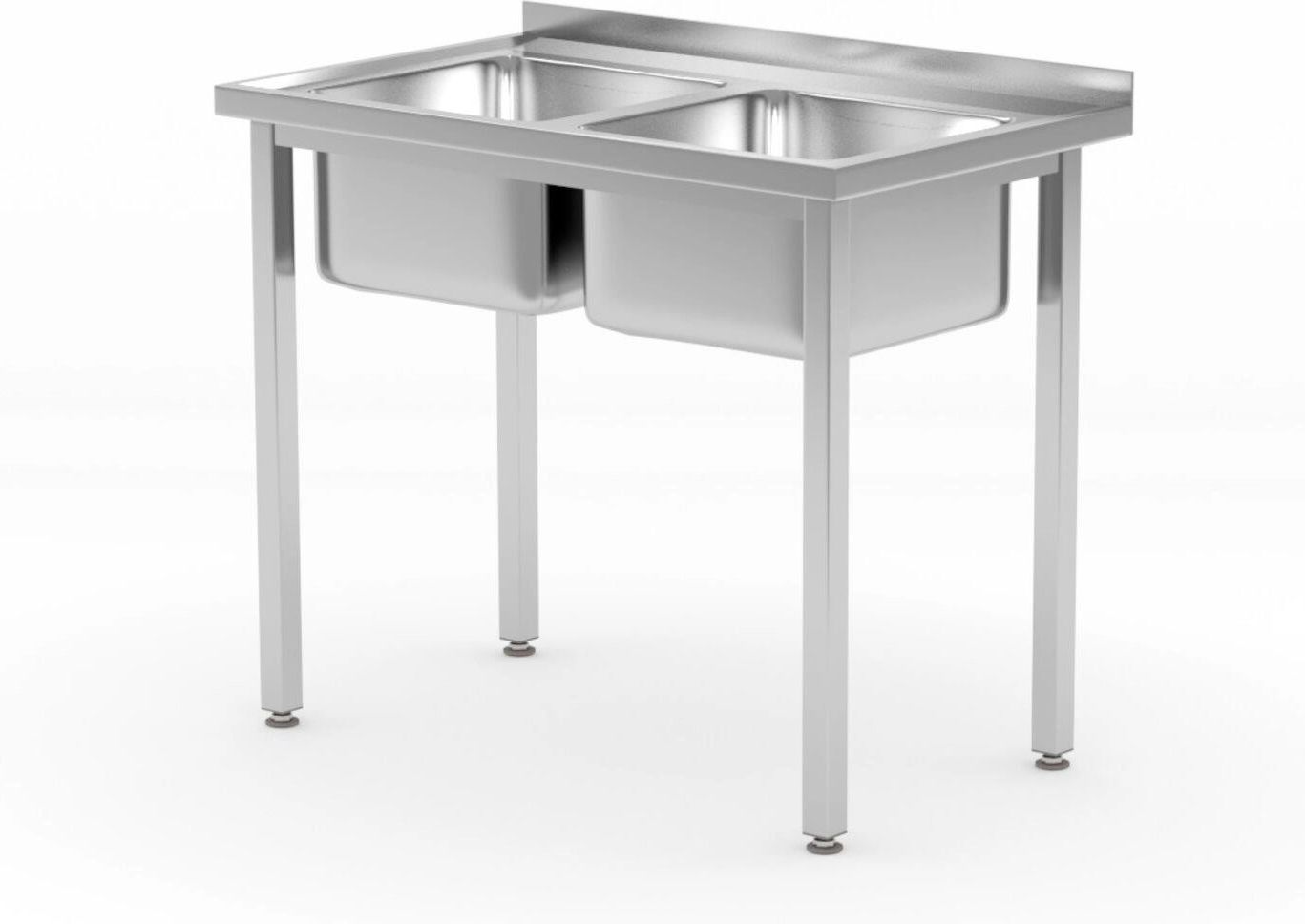 Stół Ze Zlewem 2-Komorowym Bez Półki Budget Line Skręcany Hendi Budget ...