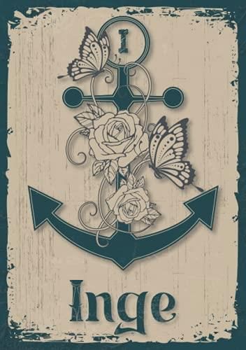 Inge: Notizbuch A5 , Personalisierter vorname Inge , Monogramm I ...