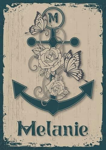 Melanie: Notizbuch A5 , Personalisierter vorname Melanie , Monogramm M ...