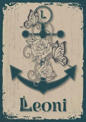 Leoni: Notizbuch A5 , Personalisierter vorname Leoni , Monogramm L ...