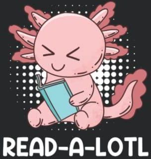 Notizbuch A5 dotted, gepunktet, punktiert mit Softcover Design: Lustiges lesendes Axolotl Read-a ...