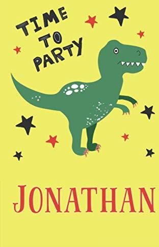 Jonathan: Personalisiertes Design Notizbuch T-Rex Dinosaurier 120 ...