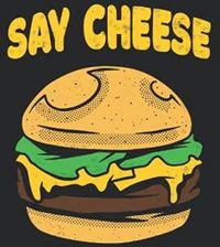 Say Cheese: Sag Käse, Lustiger Burger Cheeseburger Retro Essen ...