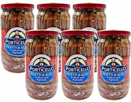 FILETY ANCHOIS W OLEJU PORTICE 720g x 6 ZGRZEWKA - Ceny i opinie - Ceneo.pl