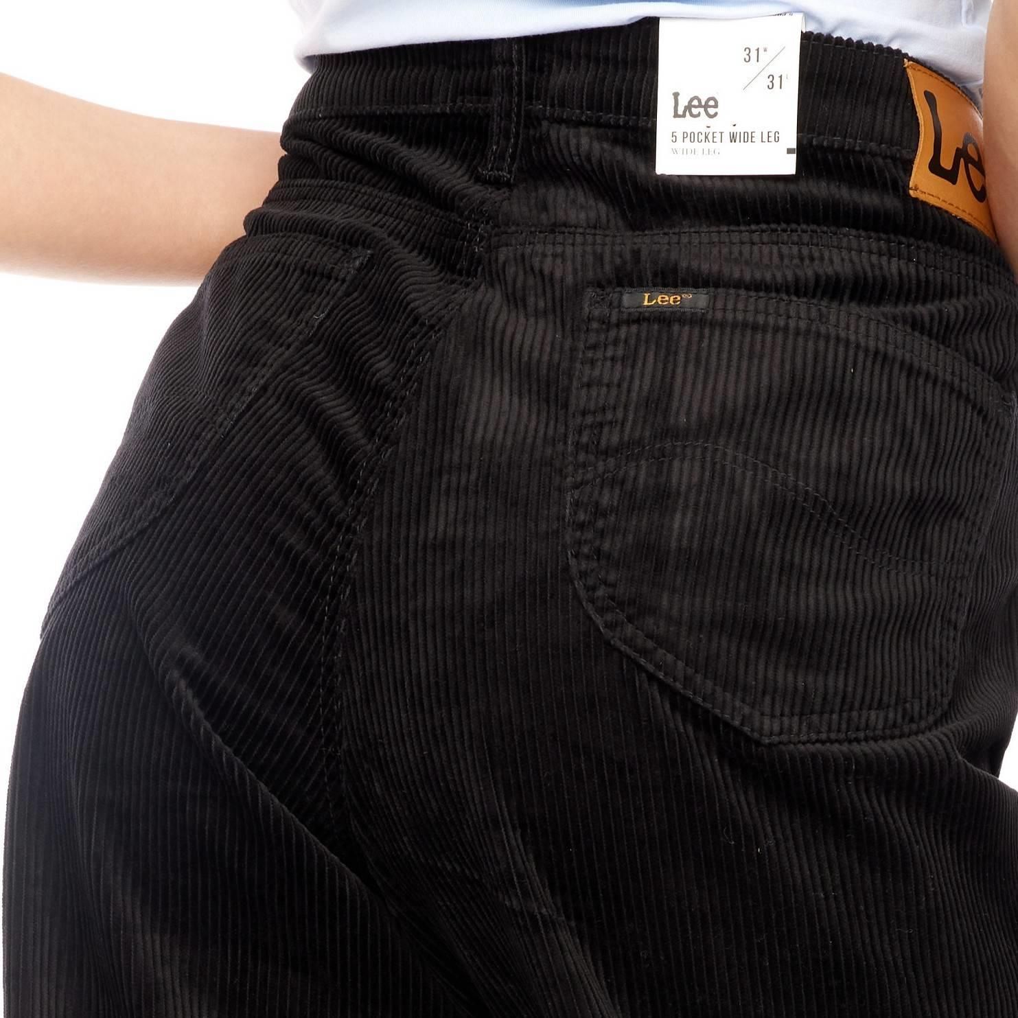 LEE 5 POCKET WIDE LEG BLACK L30SDC01 - Ceny i opinie - Ceneo.pl