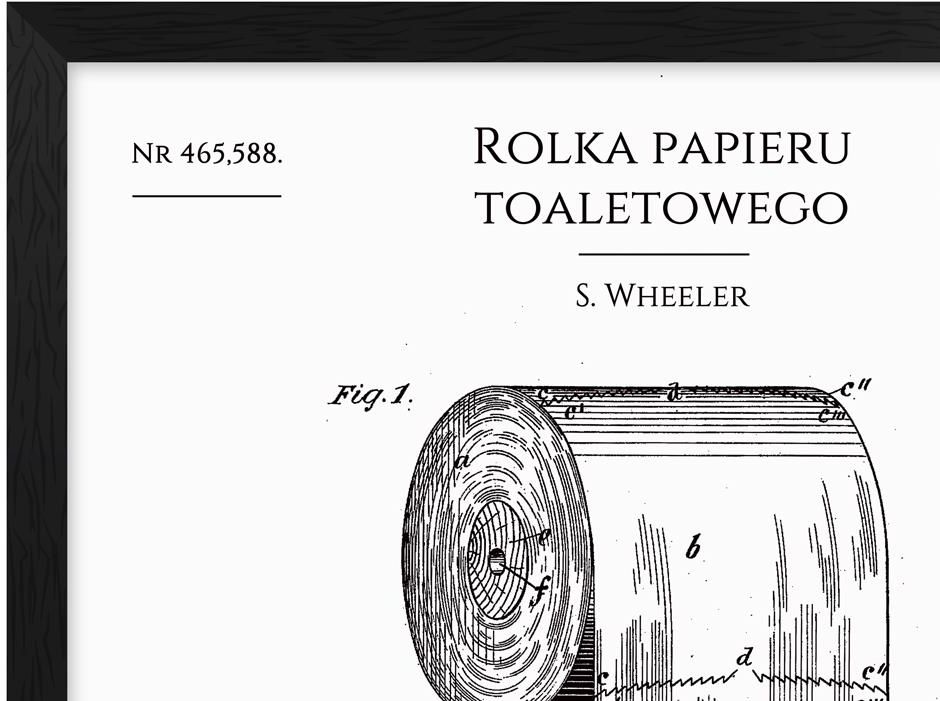 IWALL studio Rolka Papieru Toaletowego #02 Patent Z 1891 R ...