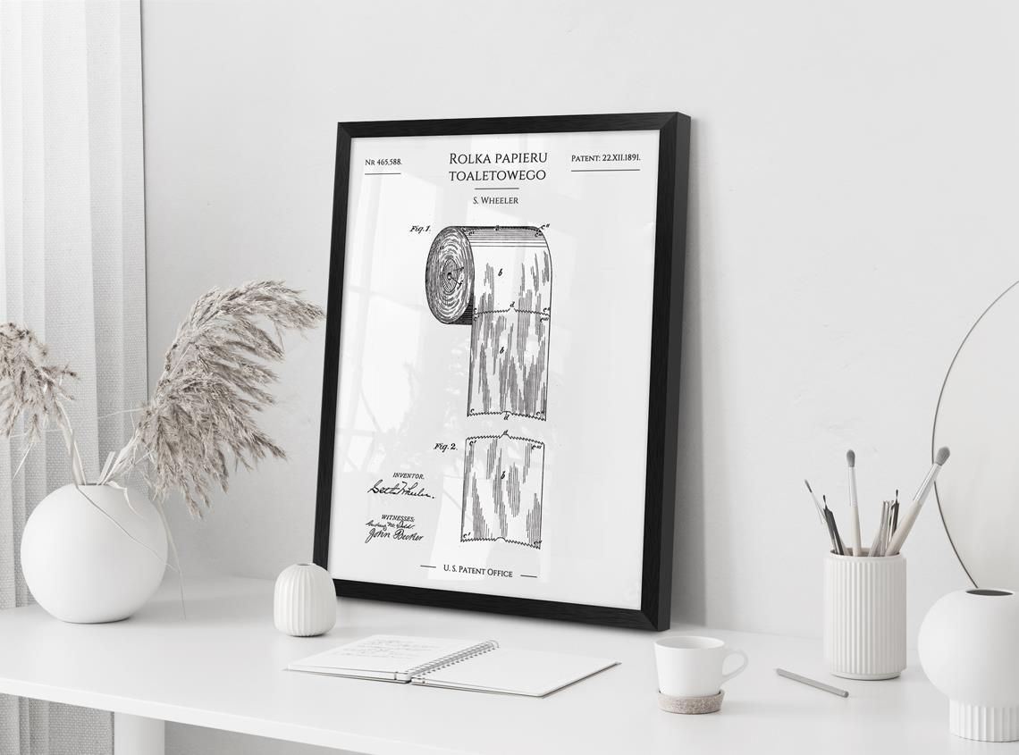 IWALL studio Rolka Papieru Toaletowego #02 Patent Z 1891 R ...