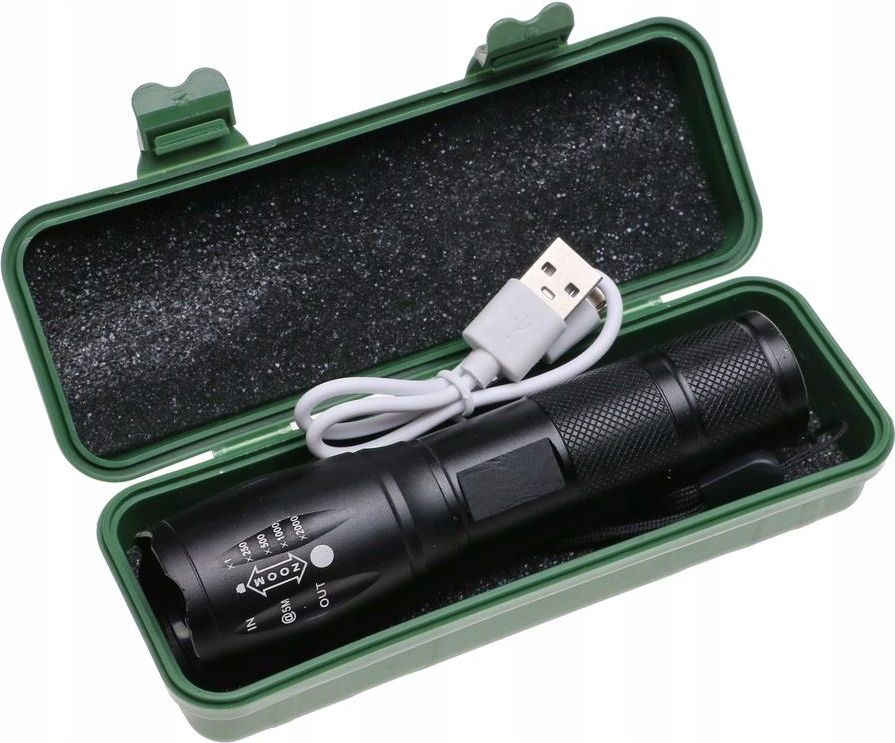 Latarka LATARKA Kieszonkowa LED XPE ZOOM Ładowana USB 3887 - Ceny i ...