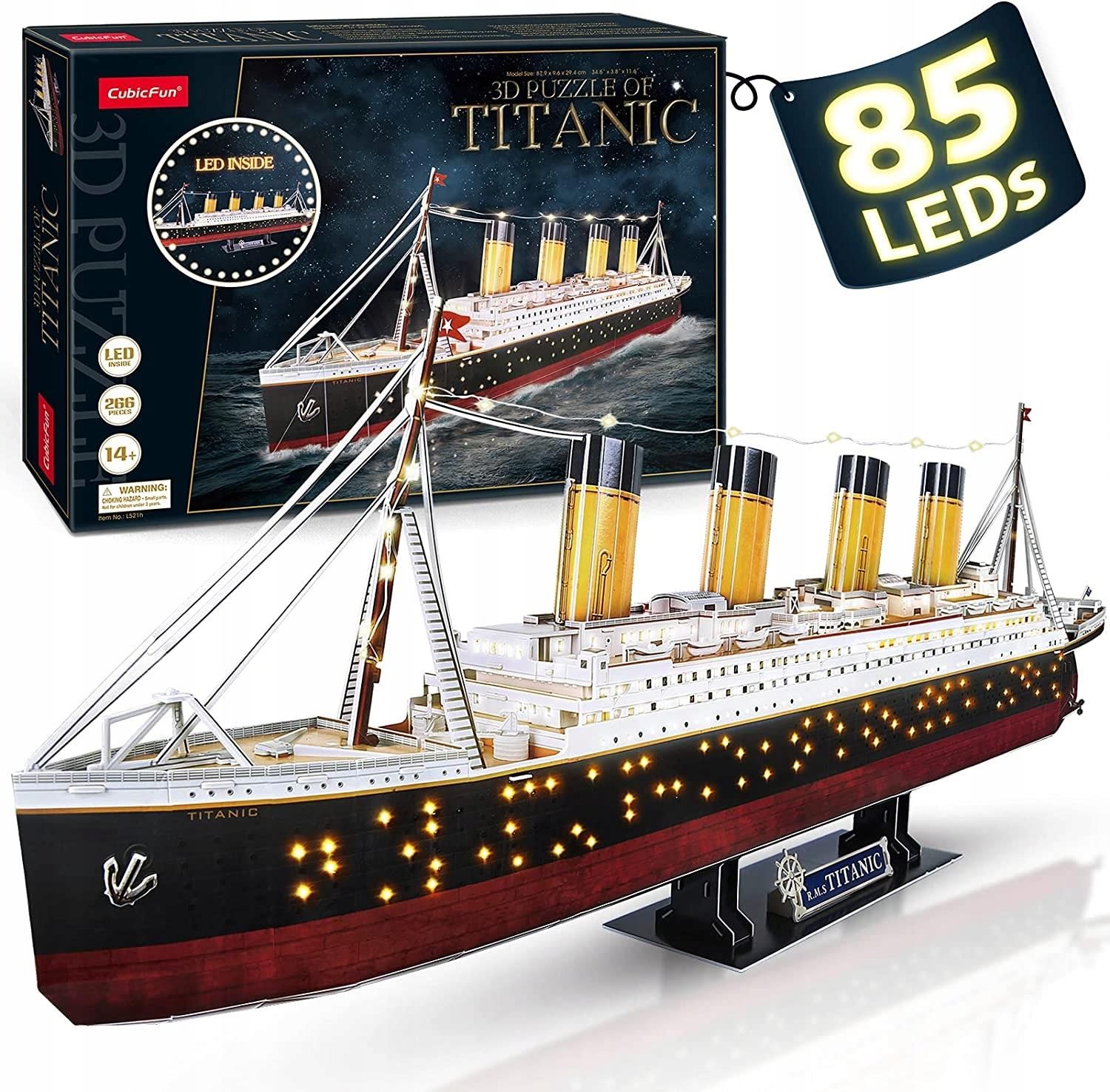 Cubic Fun Puzzle 3D Led 266El. Titanic 85 - Ceny i opinie - Ceneo.pl
