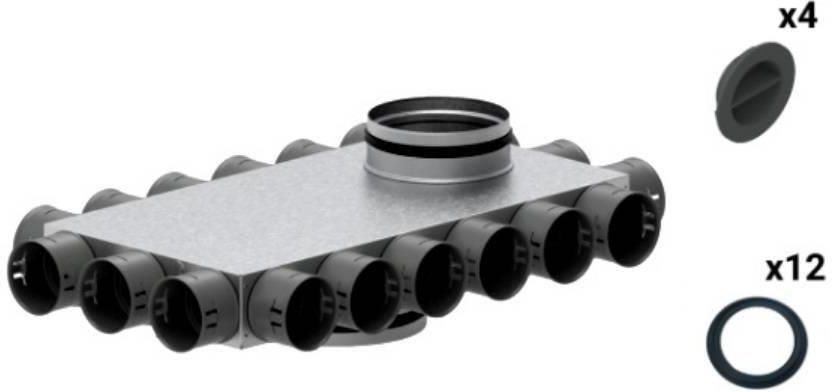 Spiroflex Skrzynka Rozdzielcza Przelotowa 18-12X75/200 Izolowana Vent ...