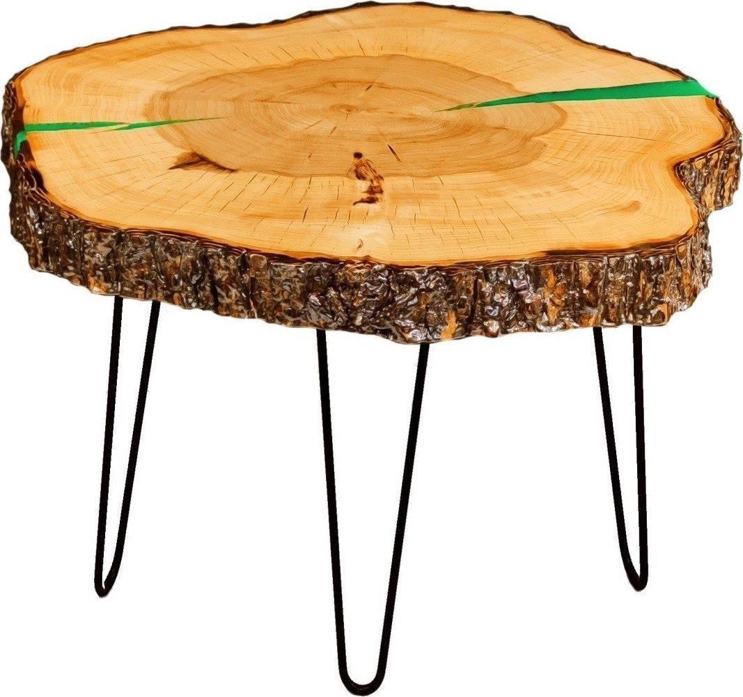 Wood & Resin Stolik Z Plastra Drewna Żywica Epoksydowa 51 Cmx55 4,5 ...