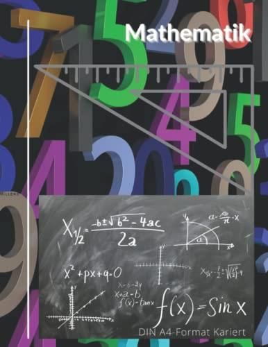 Mathematik Artikel , Kariertes Notizbuch , A4 Format , 100 Seiten: Ein ...