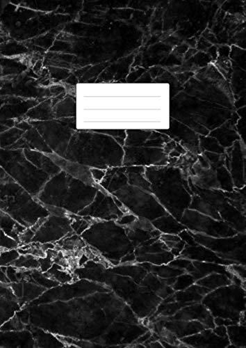 NOTIZBUCH A4 KARIERT - Marmor Schwarz: 110 Seiten ohne Rand ...