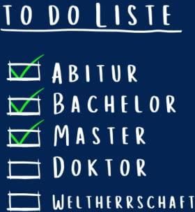 To Do Liste Abitur Bachelor Master Doktor Weltherrschaft: Notizbuch ...