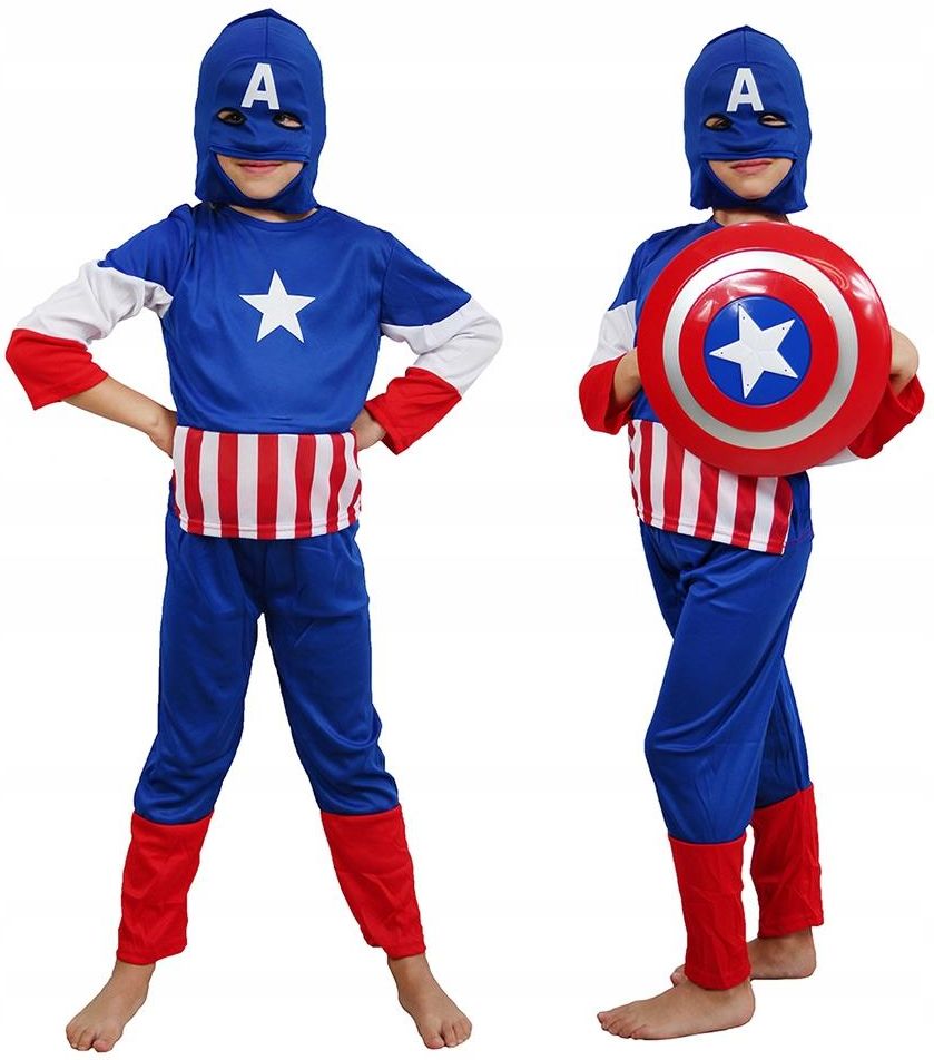 Strój Kapitan Tarcza Ameryka Przebranie 4 6 Lat - Ceny i opinie - Ceneo.pl