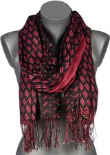Bordowy Duży Szalik Damski dwustronny ze złotą nitką ciepły modny szal AX-92 - Ceny i opinie ...