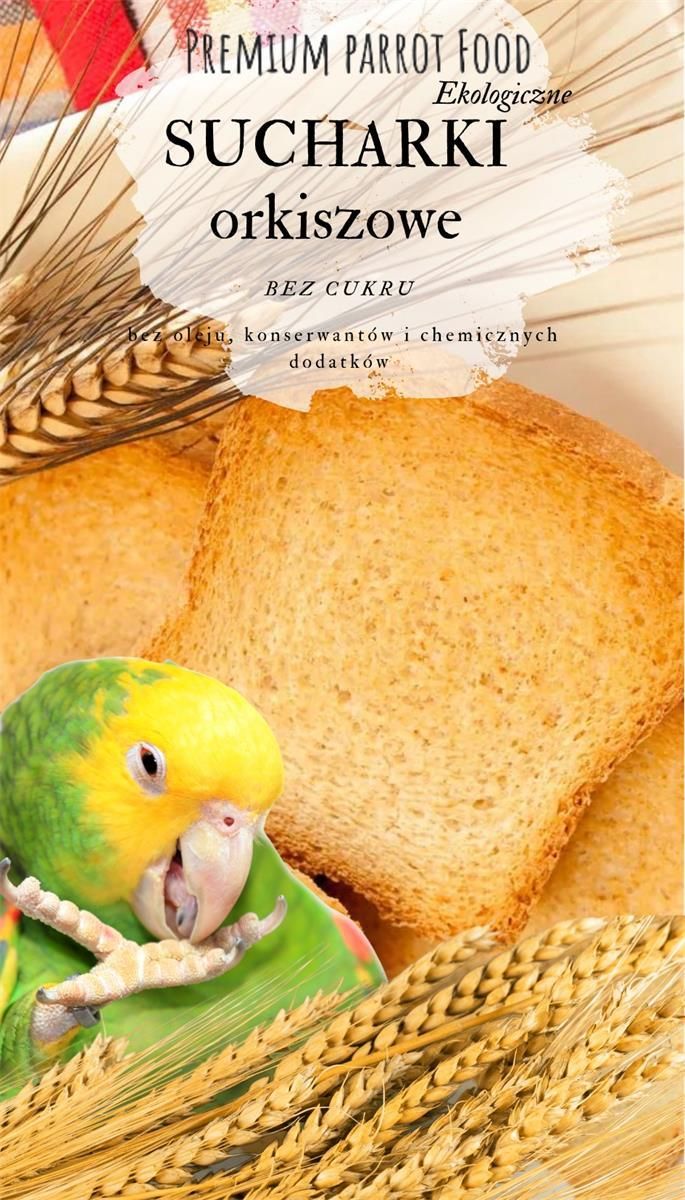 Sucharki Orkiszowe Parrot Breakfast - Papuzie danie śniadaniowe, lub ...