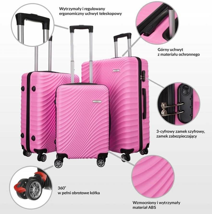 Zestaw walizek różowy Peterson 3w1 PTN ML-29-PINK 2082 - Ceny i opinie ...