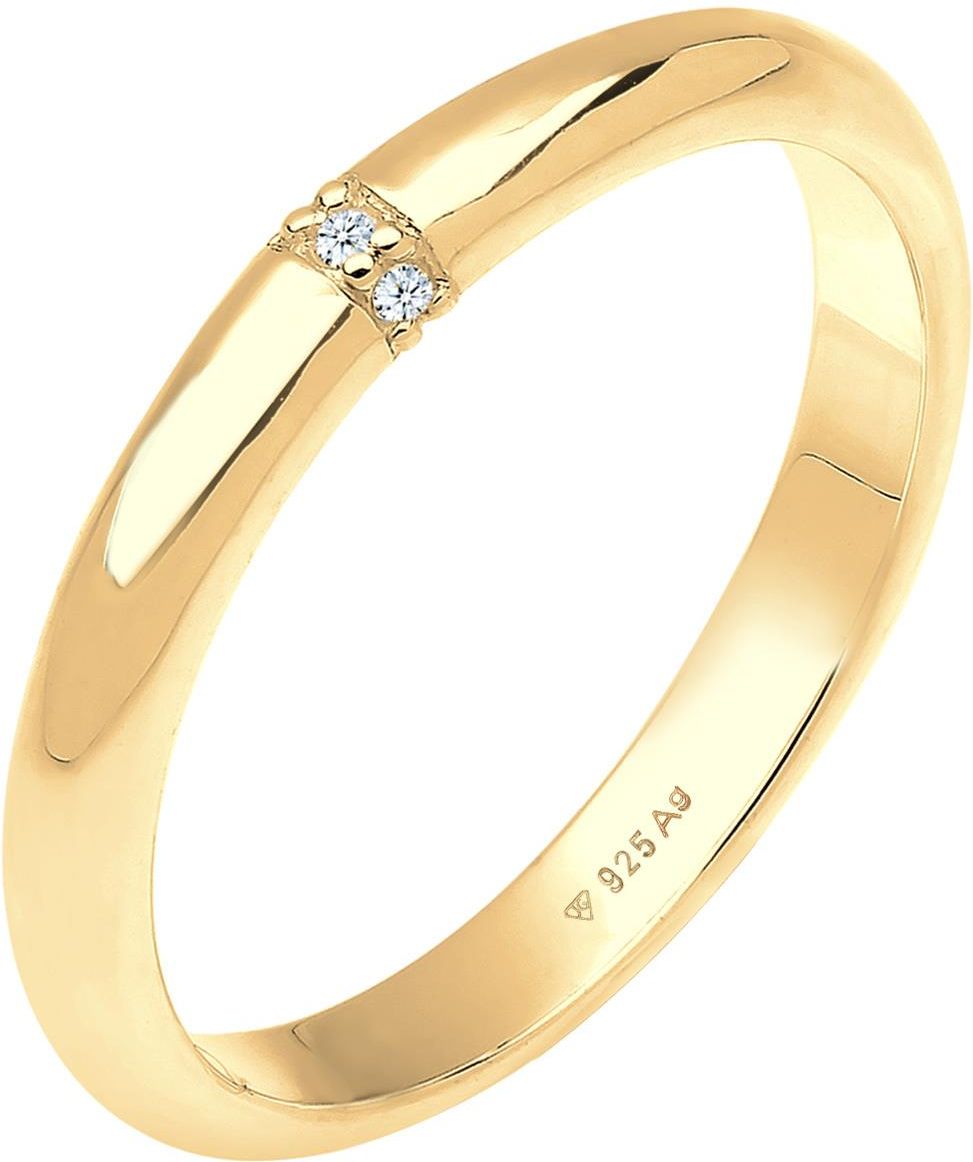 Elli Diamonds Pierścień Diamant 0.045 Ct. Klassik Verlobung 925 Silber ...