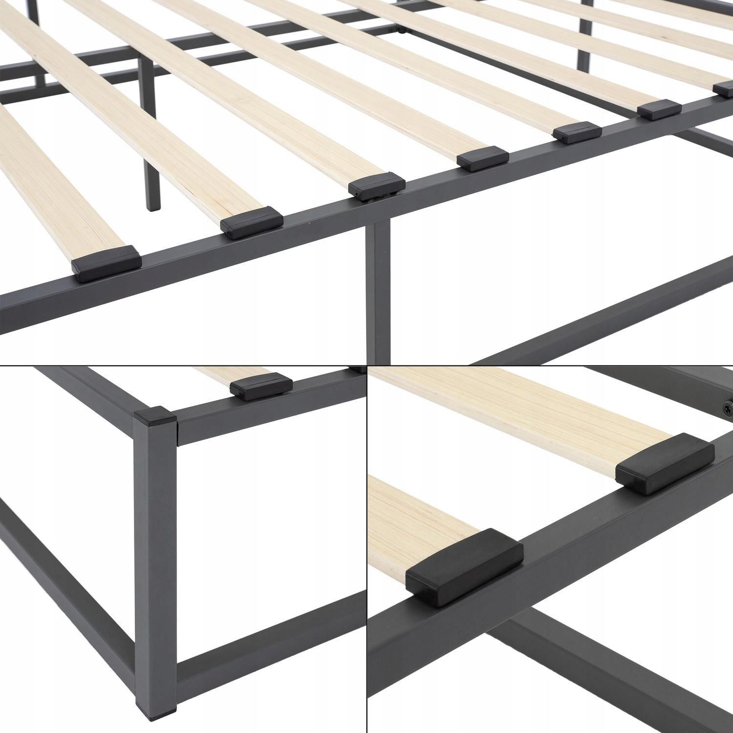 Ml Design Lózko Metalowe Antracyt 140X200 Cm, 2F6A551E-15Ec-43F4-A9Df ...