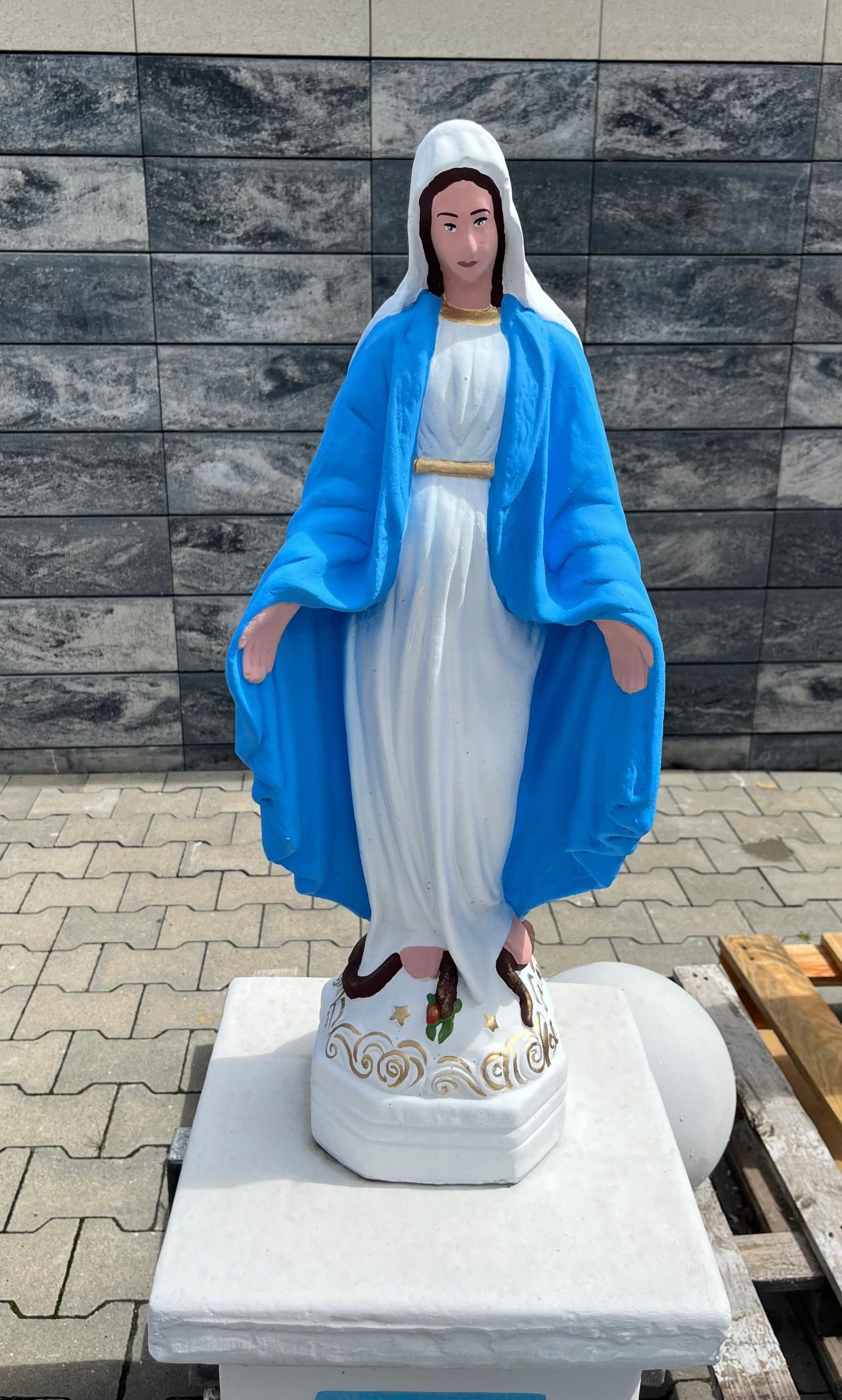 Ozdoba do ogrodu Styrobud Górno Figura Betonowa Maryja Figurka Matka ...