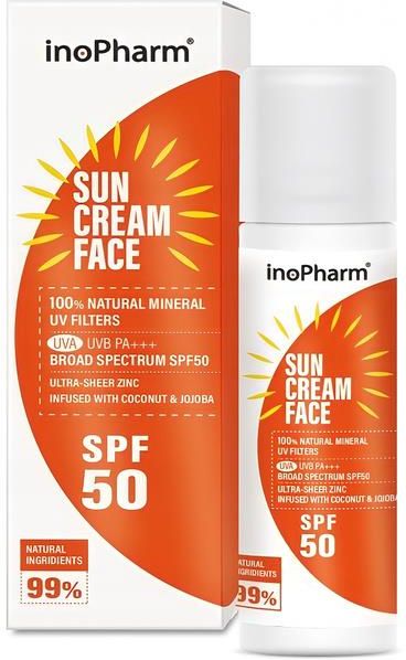 InoPharm Sun Cream Face Krem przeciwsłoneczny do twarzy z filtrem SPF50 ...