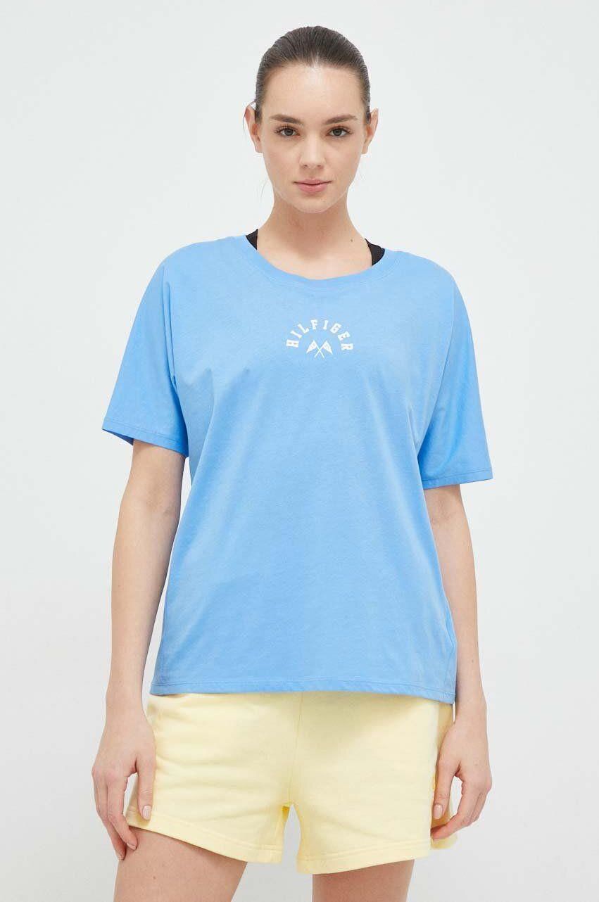 Tommy Hilfiger t-shirt bawełniany kolor niebieski - Ceny i opinie ...
