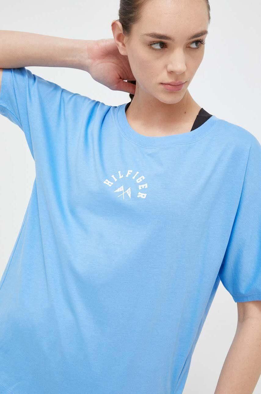 Tommy Hilfiger t-shirt bawełniany kolor niebieski - Ceny i opinie ...