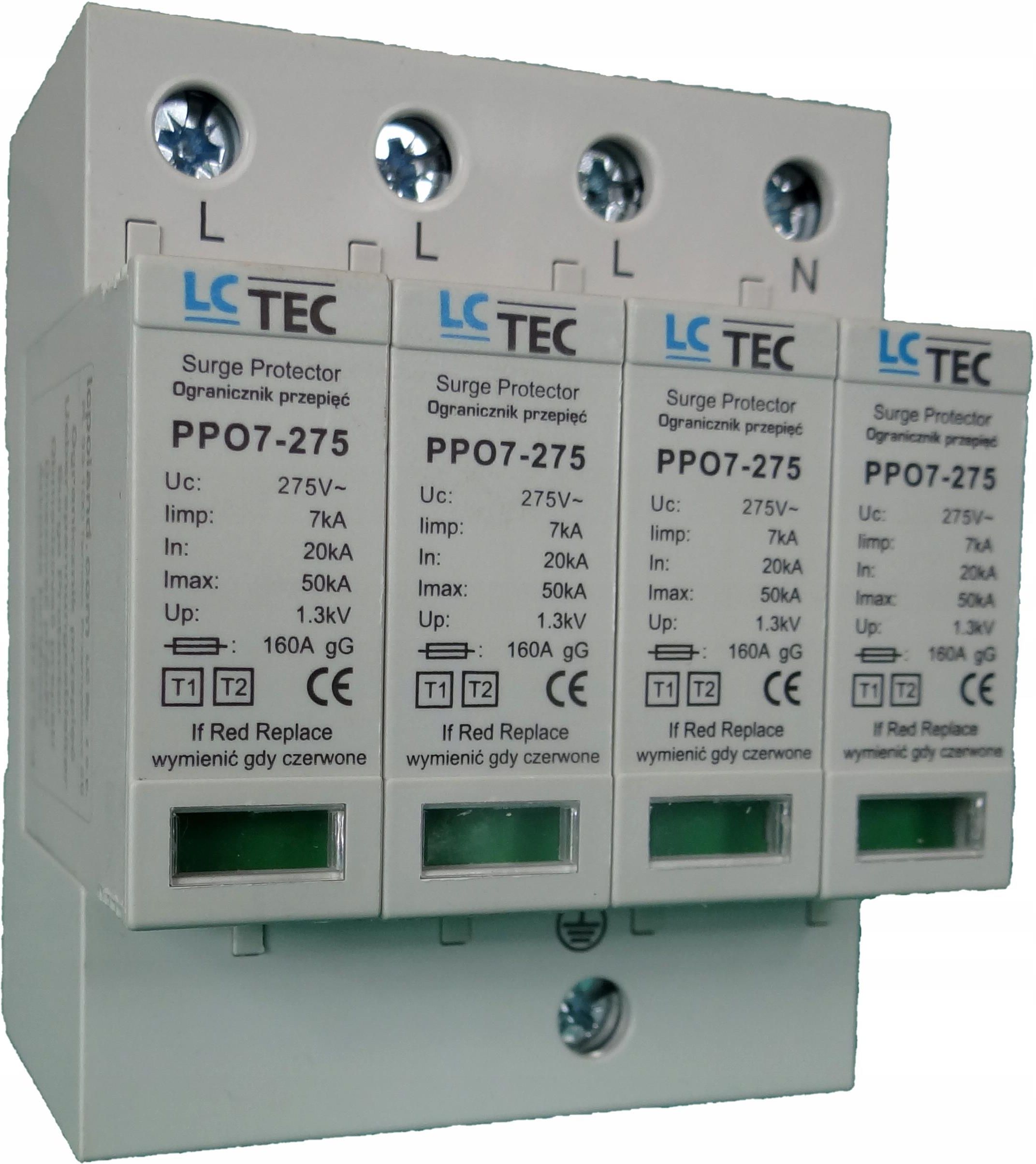 Bezpiecznik Lc Tec Ogranicznik Ochronnik Przepięć Ppo7-275/4 Ltec ...