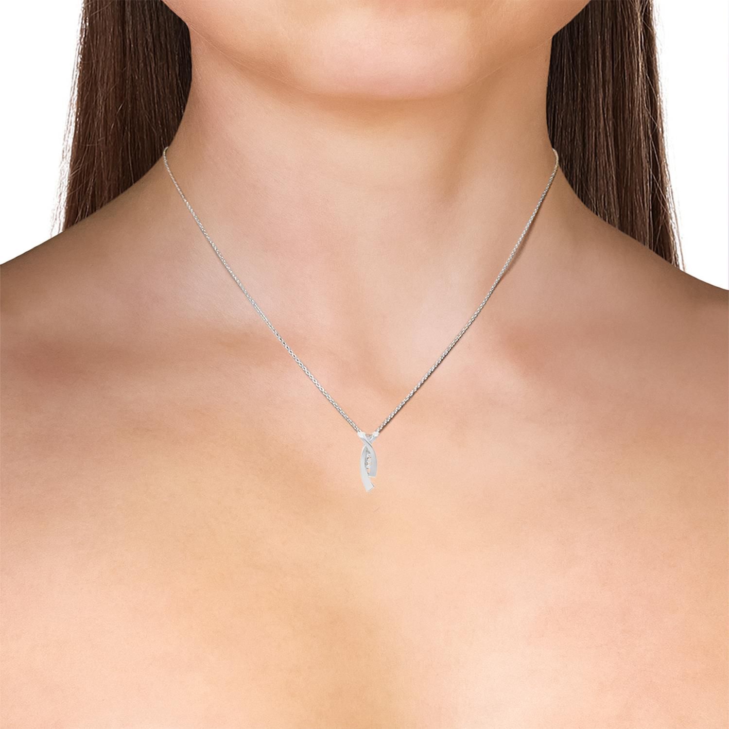 Briju Zawieszka / wisiorek do łańcuszka z brylantami białe złoto 0,024 ...