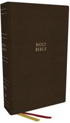 NKJV Holy Bible, Super Giant Print Reference Bible, Brown Bonded Leather, 43,000 Cross ...