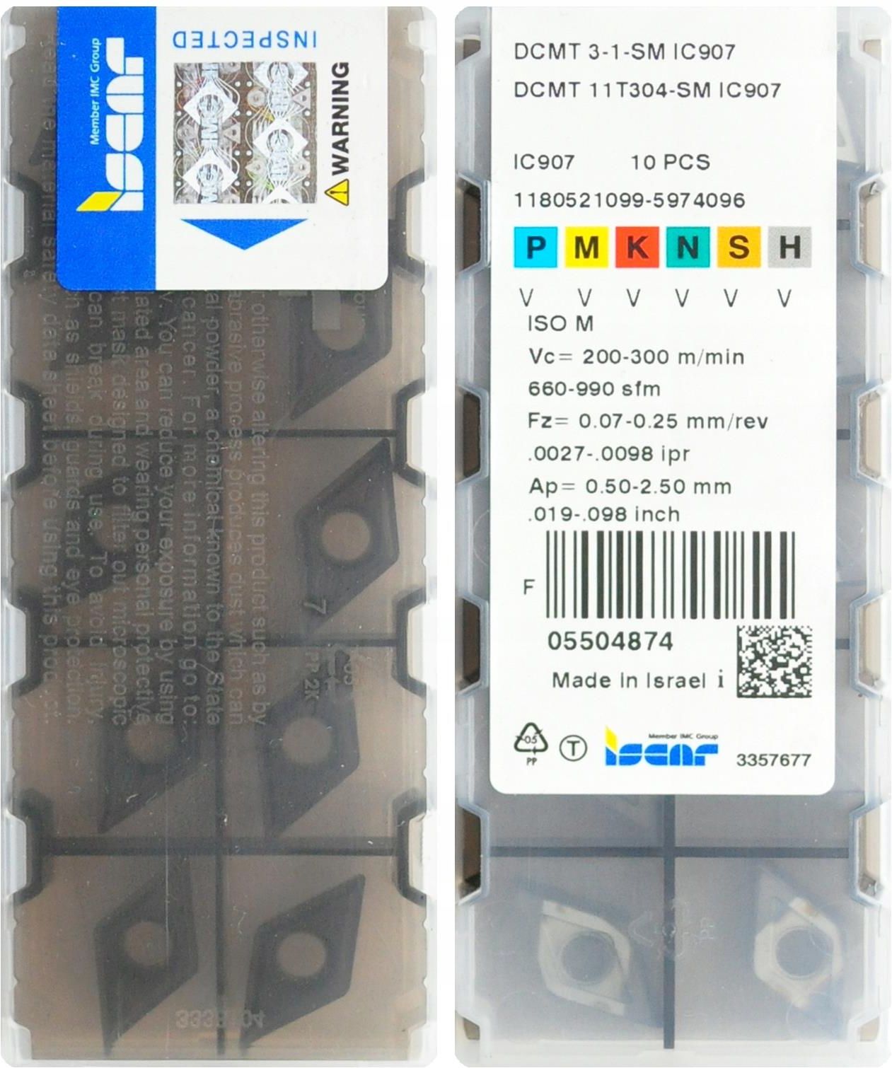 Iscar Płytki Dcmt 11T304 Sm Ic907 ***Fv*** 05504874Dcmt11T304Smic907 ...