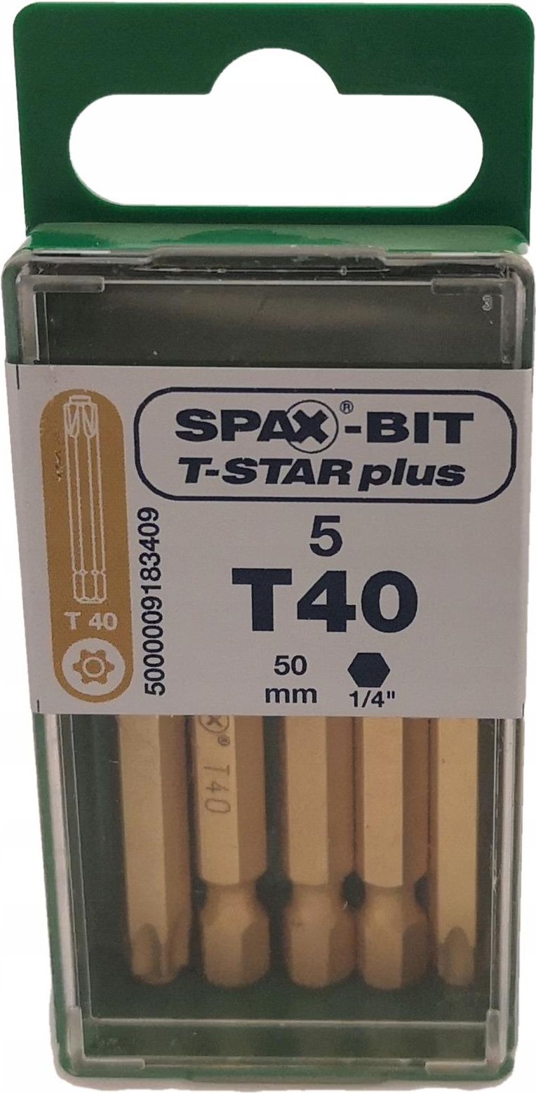 Spax Bit T40 T-Star Plus 50Mm Do Wkrętów 8 5000009183409 - Opinie i ...