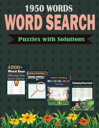 1950 Words Word Search Puzzles with Solutions: Challenging Word Find ...