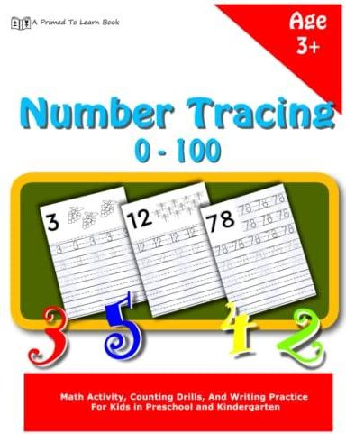 Number Tracing Book From 0 - 100: Math Activity, Counting Drills, And ...