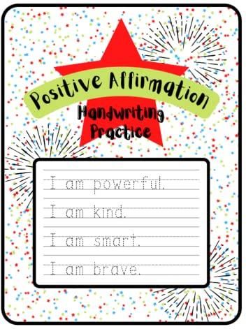 Positive Affirmation Handwriting Practice: Teach handwriting practice ...