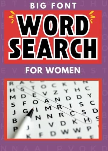 Big Font Word Search for Women: Big Letters Themed Word Find with ...