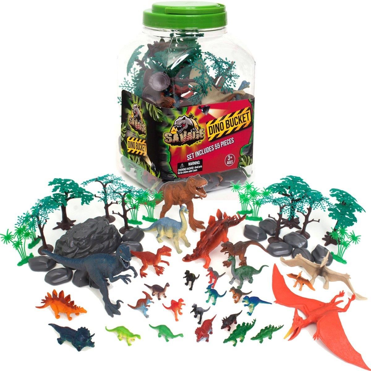 Boley Savage Zestaw Figurek Dinozaurów W Pojemniku 55 Elementów - Ceny ...