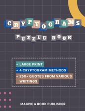 Cryptogram Puzzle Book Large Print with 250+ Selected Quotes from ...