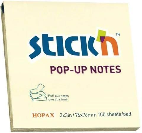 Stick& Stick N Stick Amp Apos N Pop Up Notes 76x76mm 100 Sheets (21395 ...