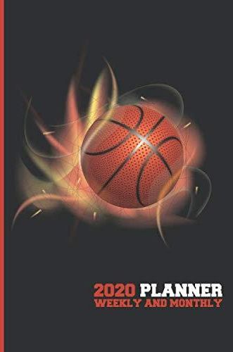 Black Background Basketball 2020 Planner Weekly And Monthly: Calendar ...