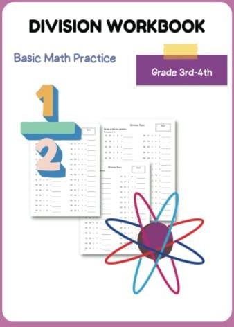 Division Workbook Basic Math Practice: Worksheet Practice Math Facts ...