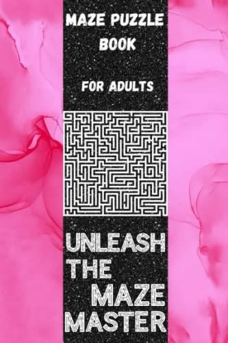 Beautiful Pink Alcohol Ink Art Maze Puzzle Book For Adults: Unleash The ...