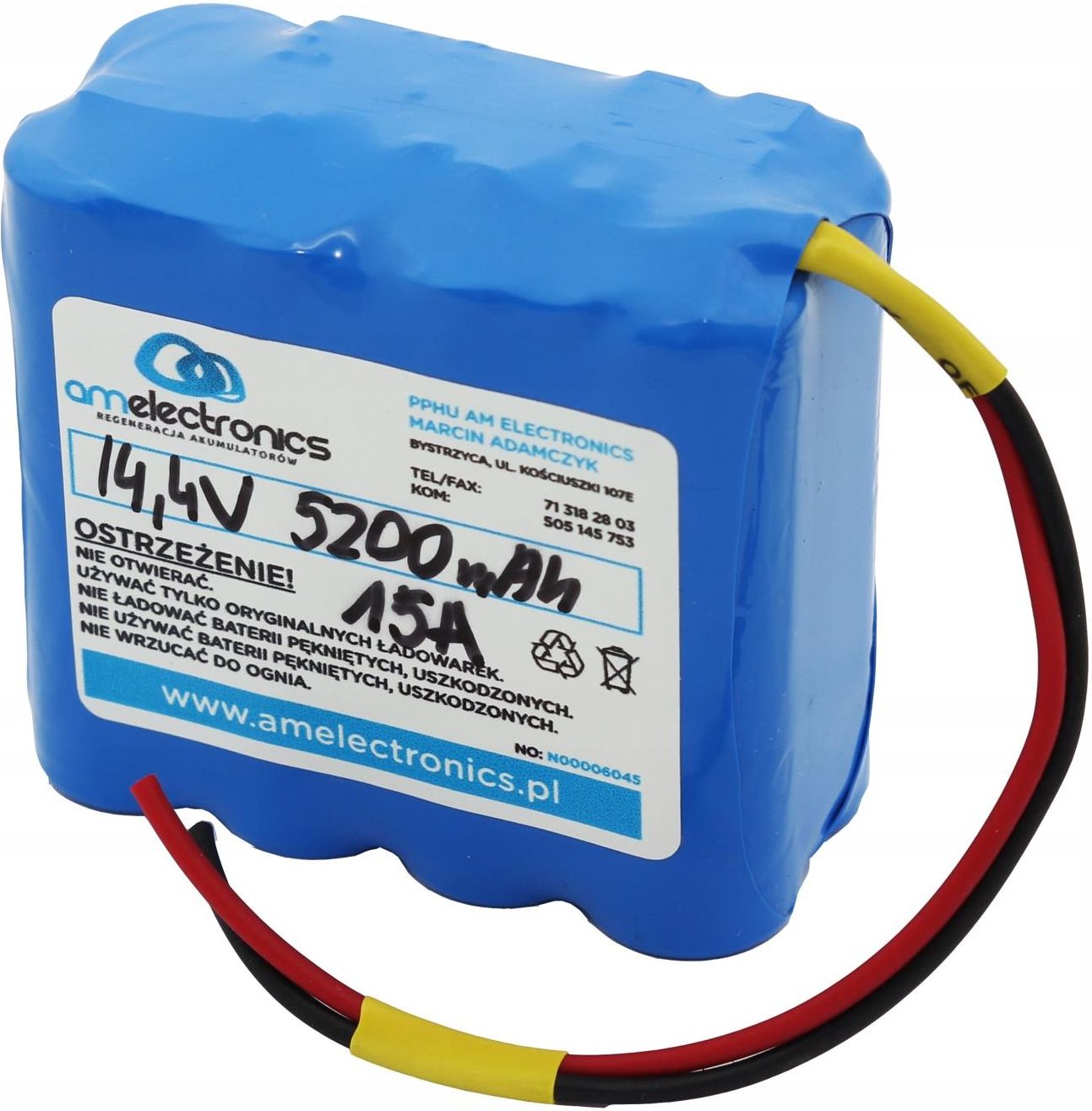 Am Electronics Akumulator Pakiet 14,4V 5200Mah 4S2P 15A Bms ...